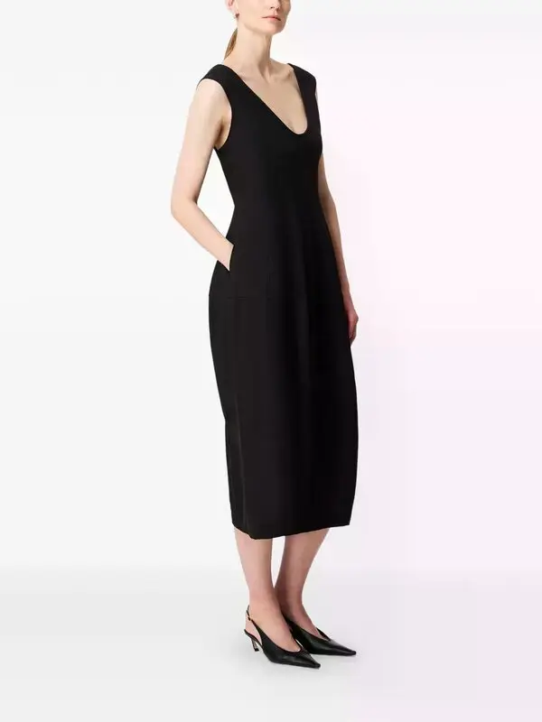 Another Tomorrow Sleeveless Midi Dress