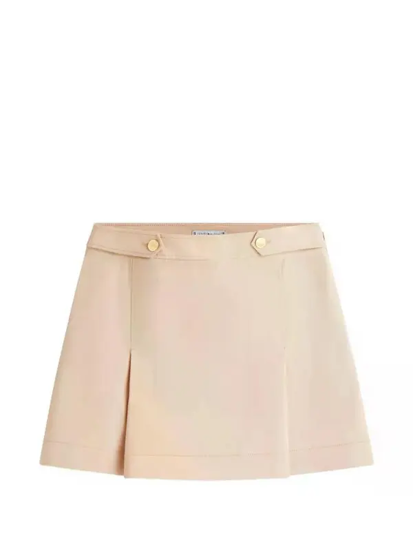 Tommy Hilfiger Button Detail Pleated Skirt - Neutrals