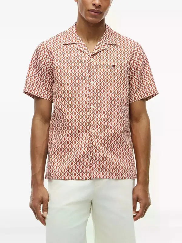 Tommy Hilfiger Geometric-print Short-sleeve Shirt