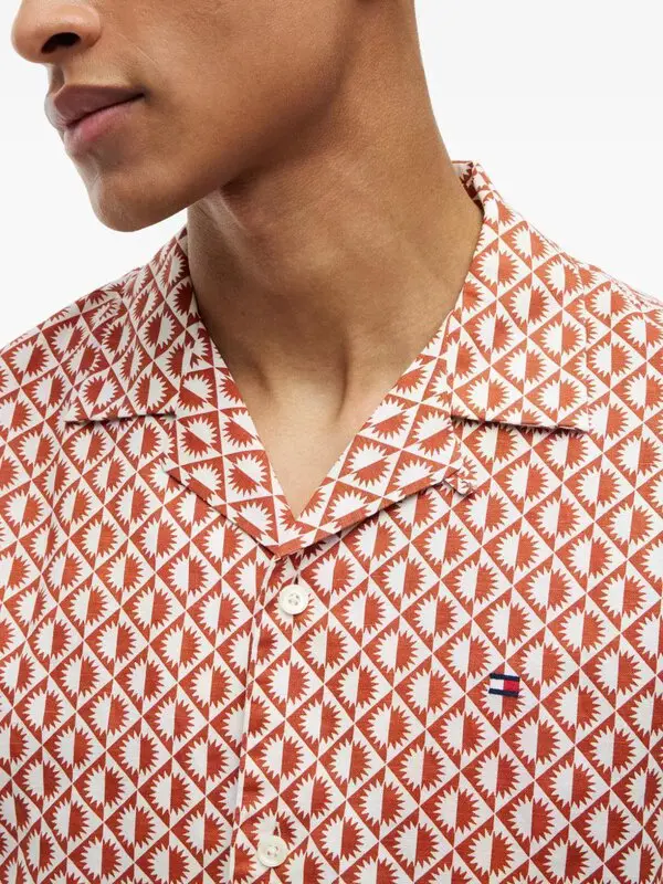 Tommy Hilfiger Geometric-print Short-sleeve Shirt