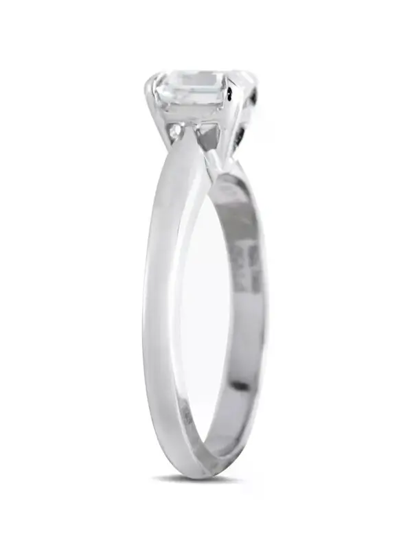 JACOB & CO Platinum 1.01ct Cushion-cut Diamond Solitaire Ring - Silver
