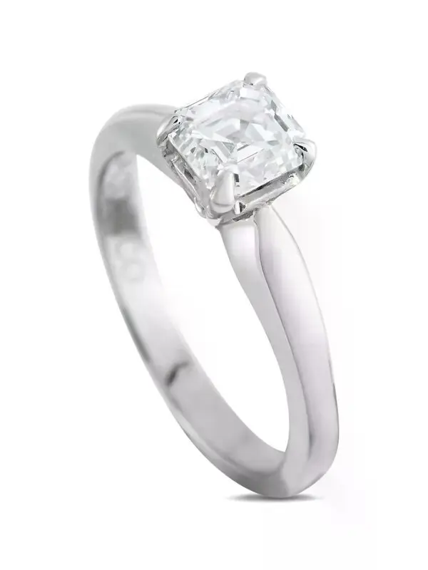 JACOB & CO Platinum 1.01ct Cushion-cut Diamond Solitaire Ring