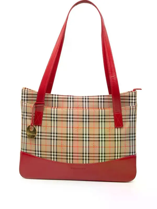 Burberry Haymarket Check Canvas Tote Bag