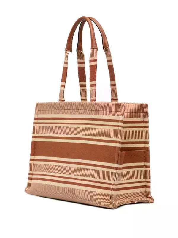 Celine Large Striped Canvas Cabas Thais Tote Bag