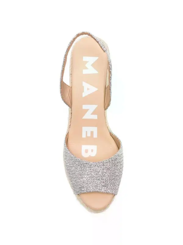 Manebí Glitter-detail Wedge Espadrilles