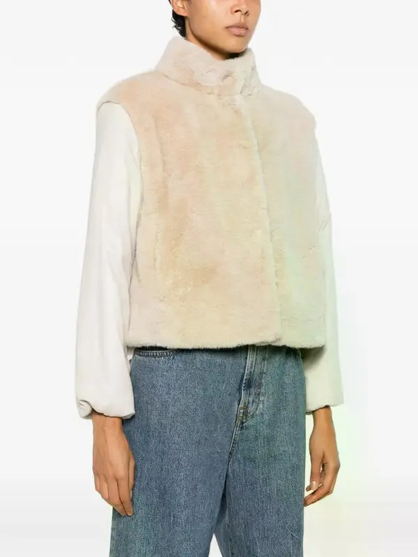 Herno Faux Fur Panel Jacket - Neutrals