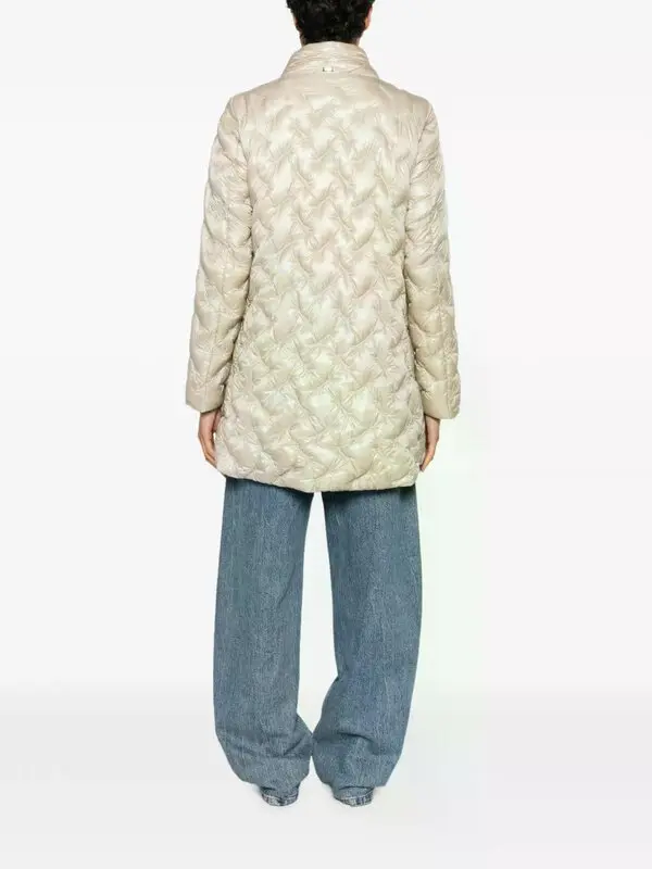 Herno Quilted High-neck Coat - Neutrals