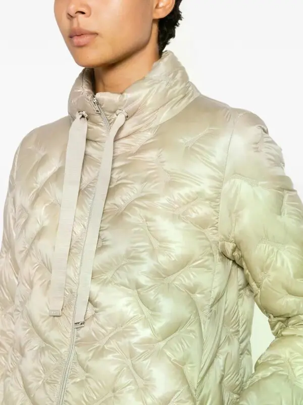 Herno Quilted High-neck Coat - Neutrals