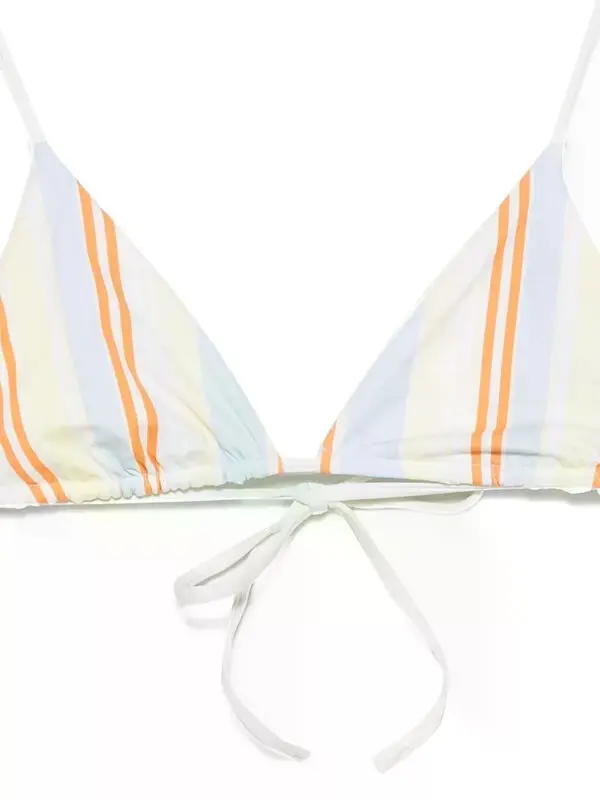 SIR. Striped Triangle Bikini Top - Neutrals