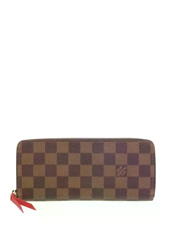LOUIS VUITTON 2014-2021 Damier Ebene Zippy Wallet Long Wallets - Brown