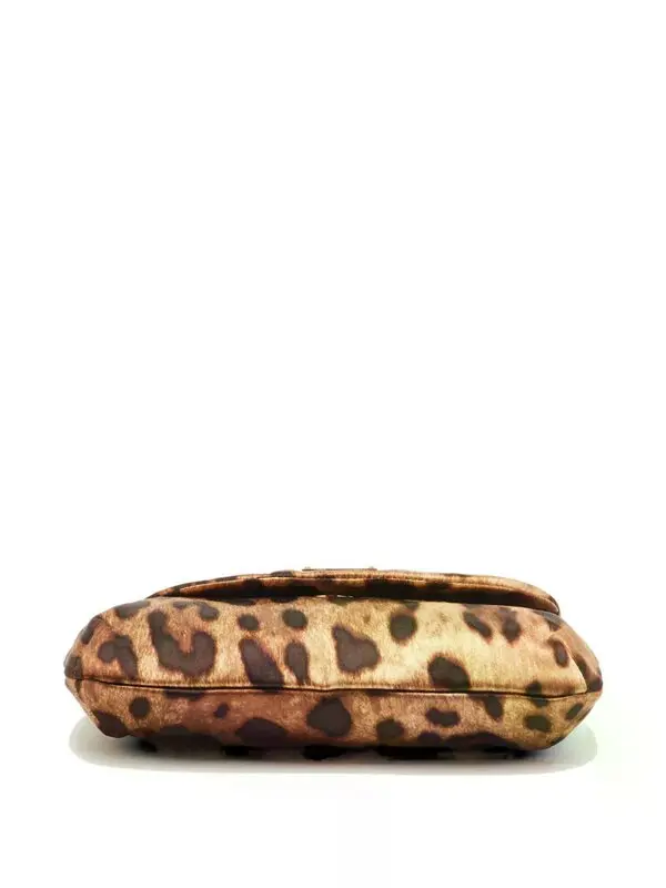 Dolce & Gabbana Leopard Print Flap Clutch Bag