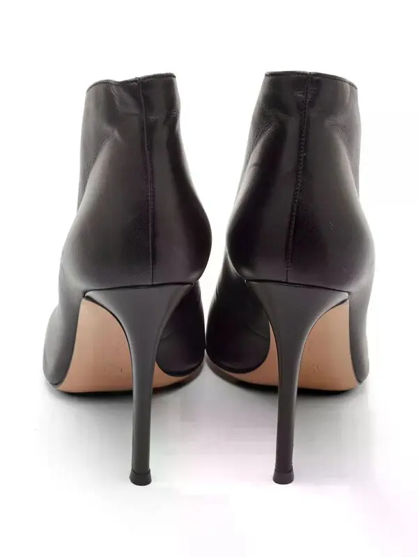 GIANVITO ROSSI Vamp Peep-toe Ankle Boots - Black