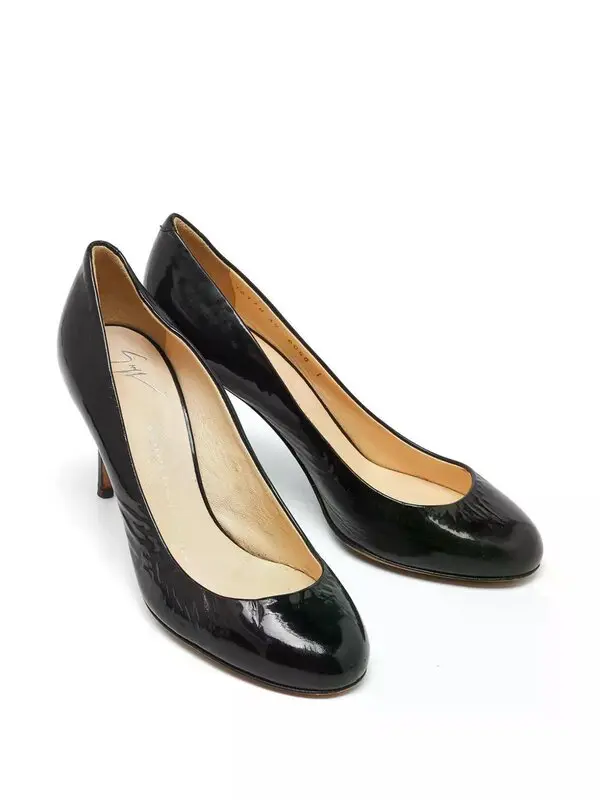 GIUSEPPE ZANOTTI Patent Leather Round-toe Stiletto Pumps