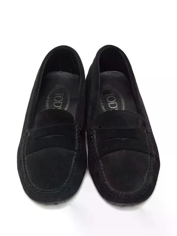 TOD'S Suede Gommino Loafers - Black