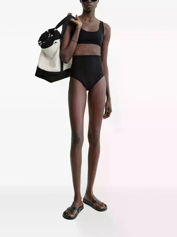 TOTEME High-waisted Bikini Bottoms - Black