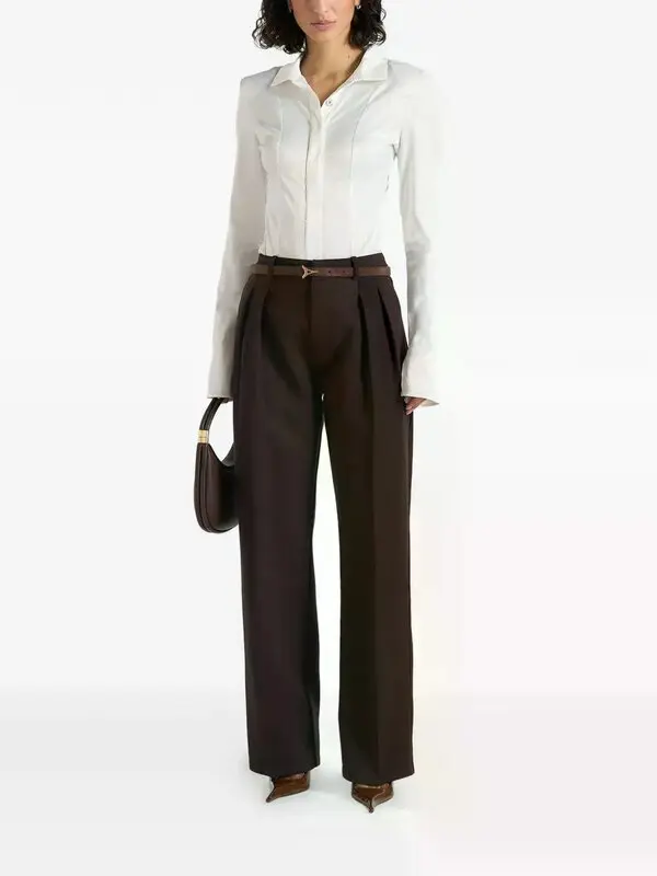 Manière De Voir Tailored Twin-pleat Trousers - Brown
