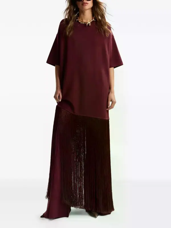 Essentiel Antwerp Fringed Hem Maxi Dress