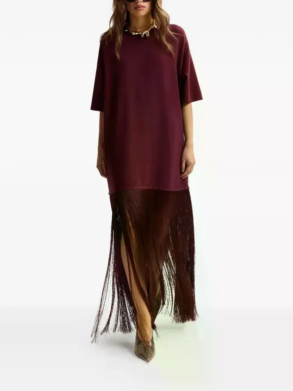 Essentiel Antwerp Fringed Hem Maxi Dress