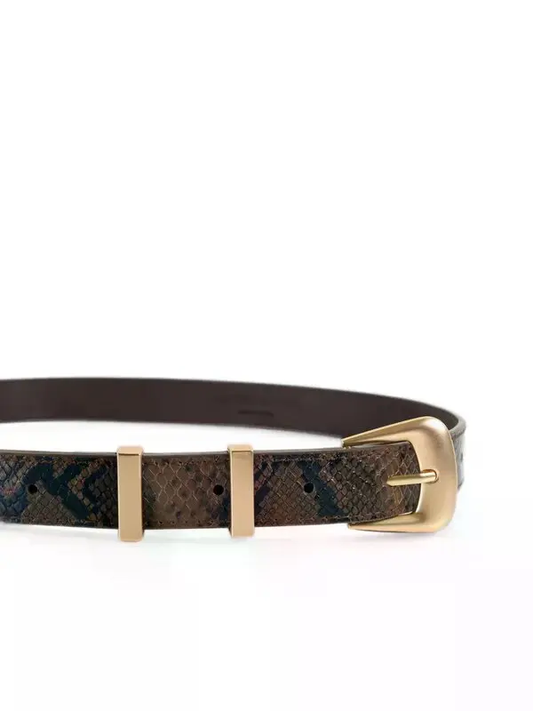 Manière De Voir Snake Embossed Leather Belt