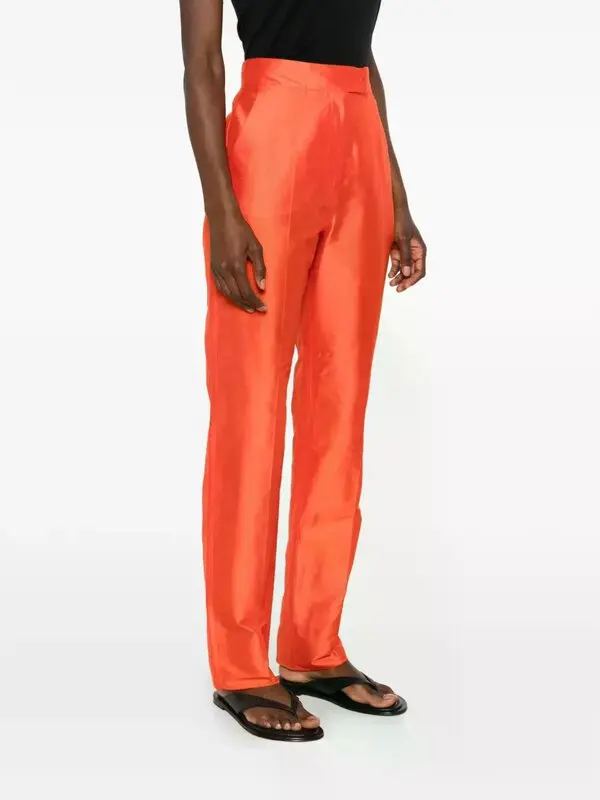 Max Mara Tailored Pressed Crease Trousers - Orange