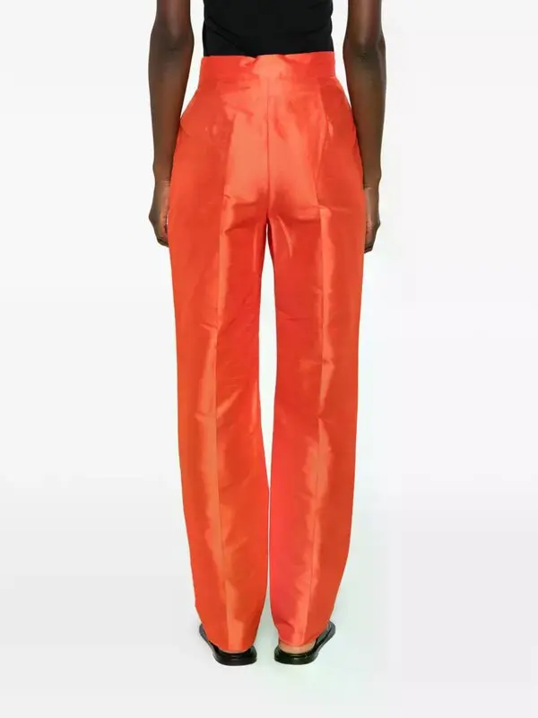 Max Mara Tailored Pressed Crease Trousers - Orange