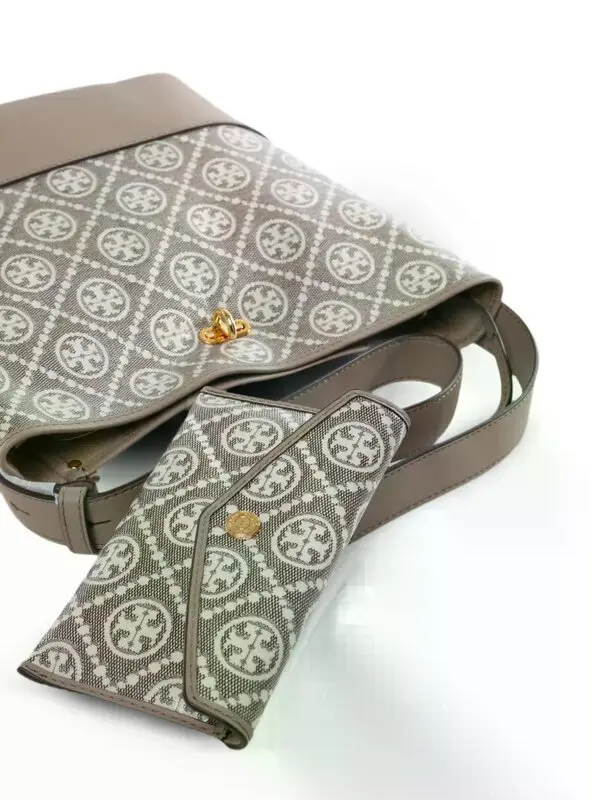 Tory Burch T Monogram Bucket Bag - Neutrals