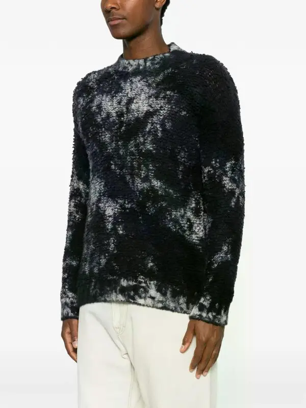 Avant Toi Tie-dye Bouclé Knitwear - Blue