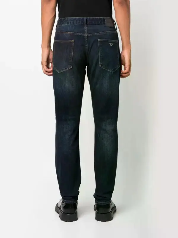Emporio Armani Logo Plaque Straight-leg Jeans