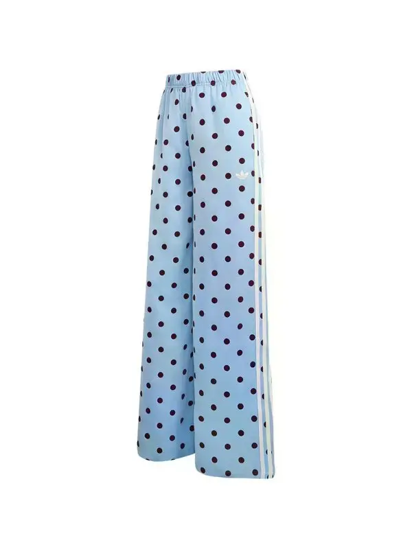 Adidas Polka Dot Satin Track Pants - Blue