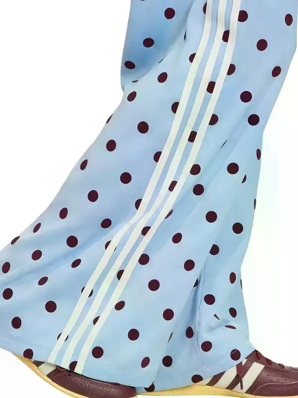 Adidas Polka Dot Satin Track Pants - Blue