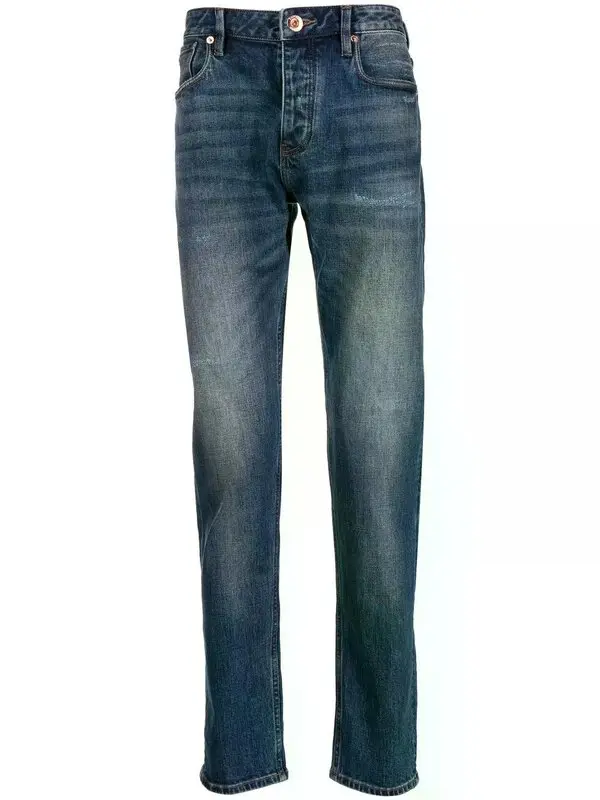 Emporio Armani Mid-rise Straight-leg Jeans - Blue