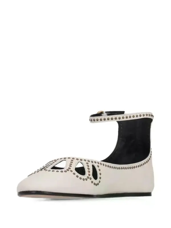 Isabel Marant Étoile Stud-embellished Cutout Ballet Flats