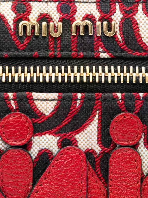 Miu Miu Jacquard And Goatskin Pouch