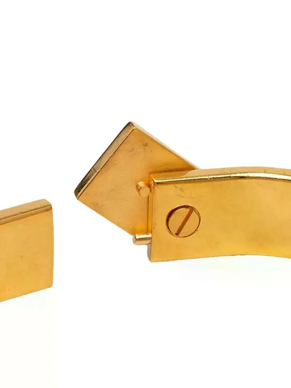 Hermès 20th Century Narrow Printed Enamel Hinged Bracelet