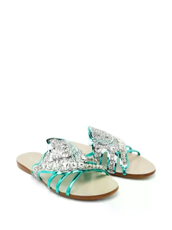 Miu Miu Embellished Flat Sandals