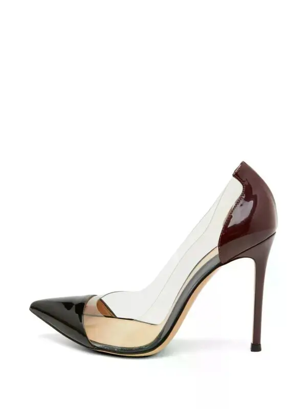 GIANVITO ROSSI Plexi Pointed-toe Pumps - Red