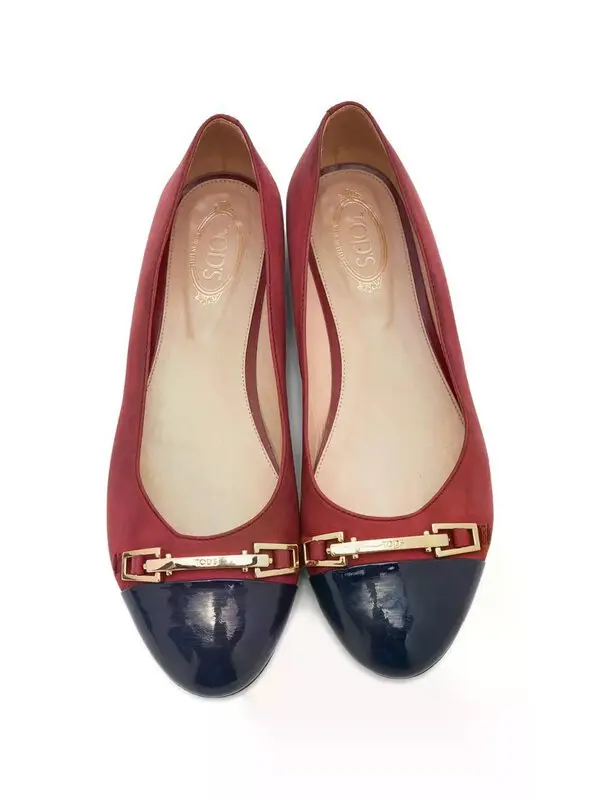 TOD'S Cap-toe Buckle Ballet Flats