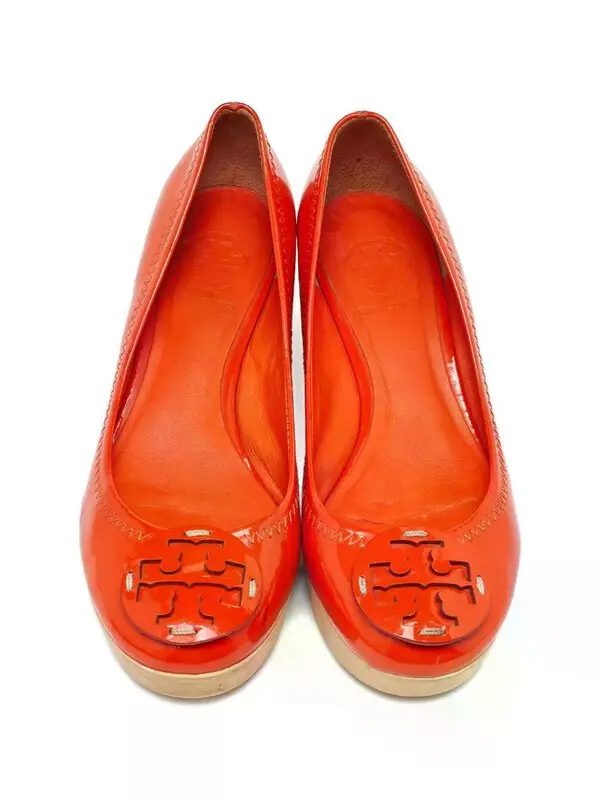 Tory Burch Patent Leather Wedge Platform Pumps