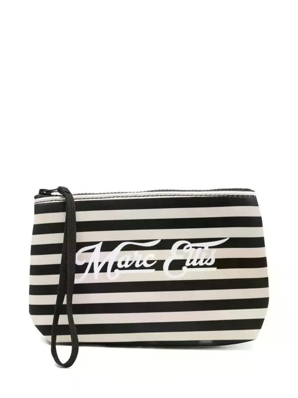 MARC ELLIS Buby Striped Clutch Bag - Black