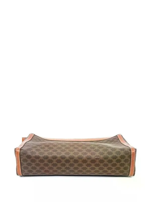 Celine Macadam Clutch Bag With Leather Trim