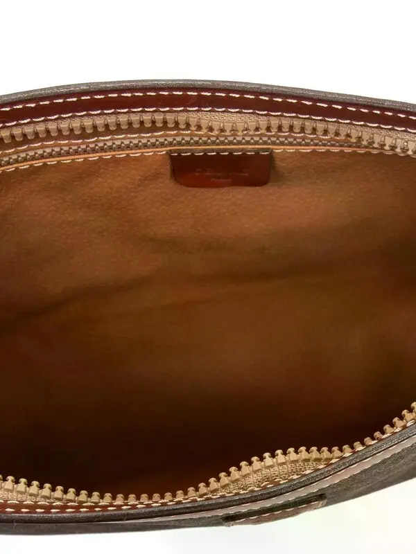 Celine Macadam Clutch Bag With Leather Trim