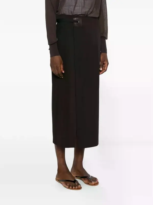 Paloma Wool Wrap Front Slit Midi Skirt