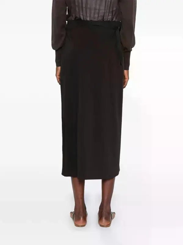 Paloma Wool Wrap Front Slit Midi Skirt