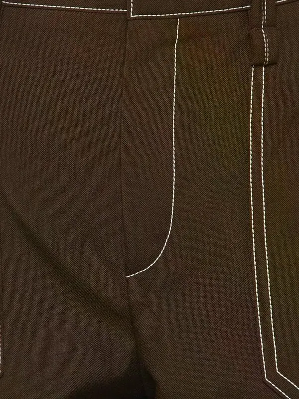 Chloé Cropped Trousers With Contrast Stitching