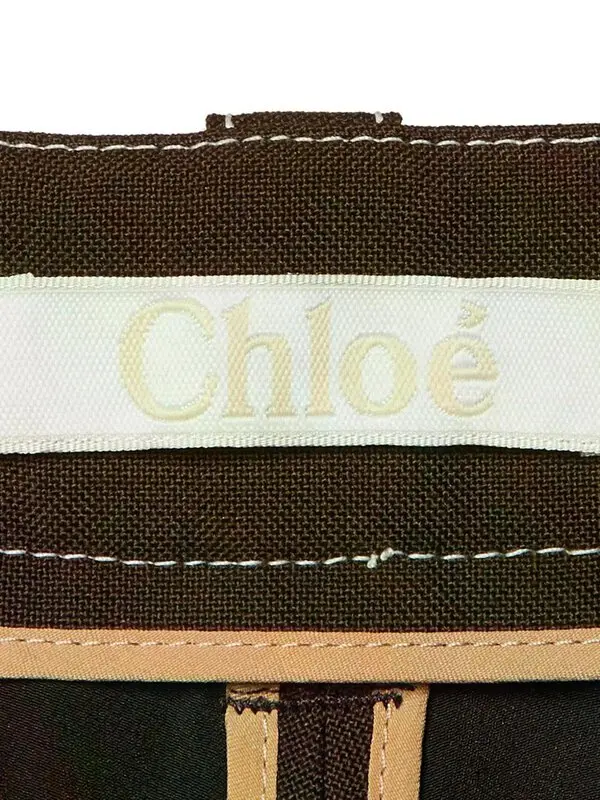 Chloé Cropped Trousers With Contrast Stitching