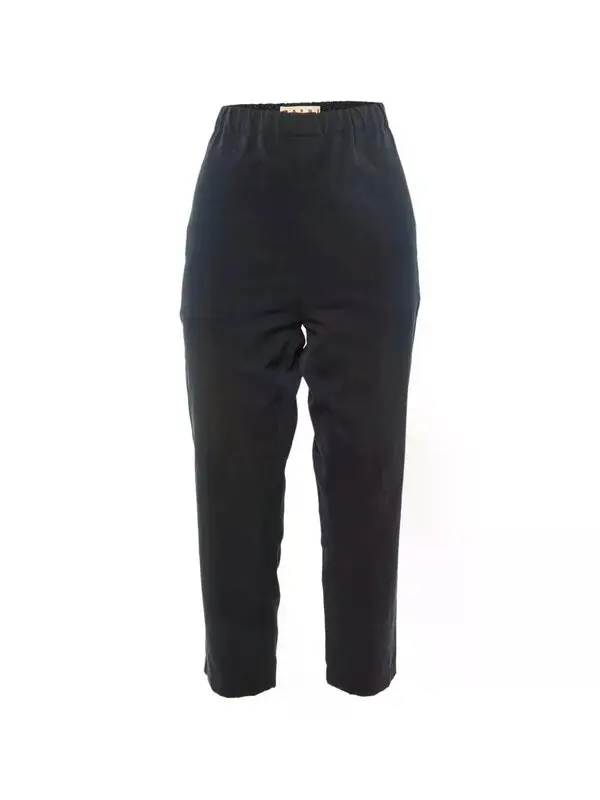 Marni Elastic Waist Cotton Trousers - Blue