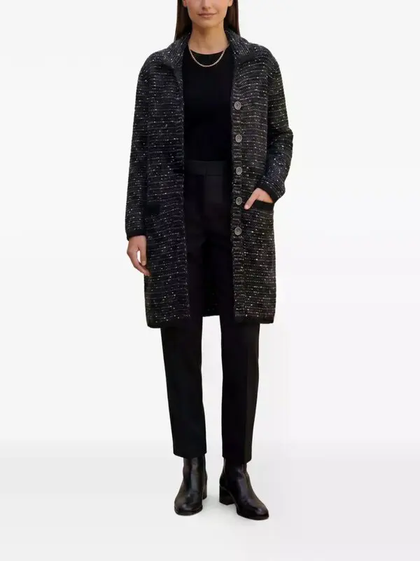 FALCONERI Bouclé-knit Button-up Coat