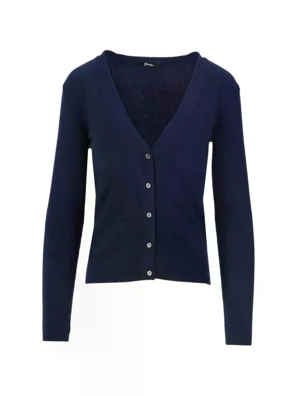 LA ROSE V-neck Button-up Cardigan