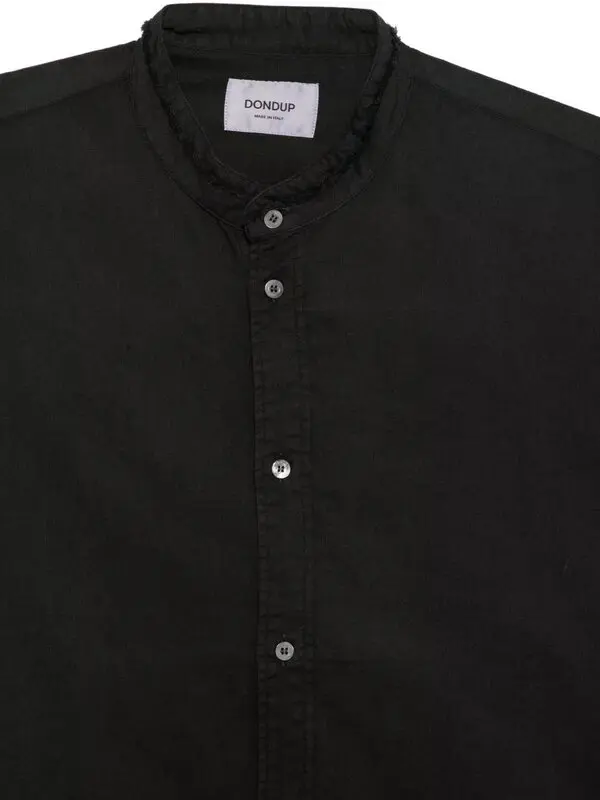 DONDUP Frayed Mandarin-collar Shirt