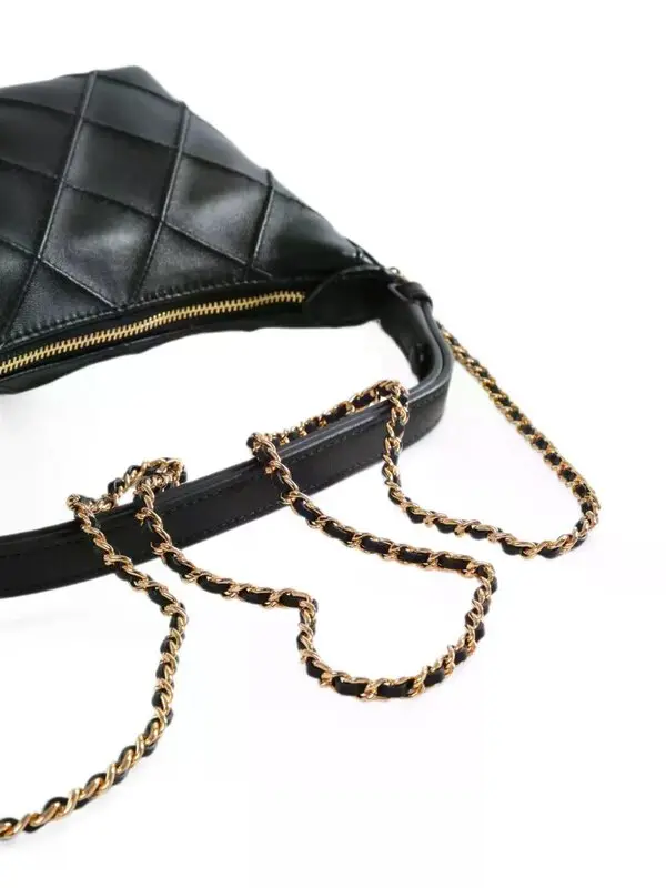 Tory Burch Diamond-quilted Leather Tote Bag With Chain Strap